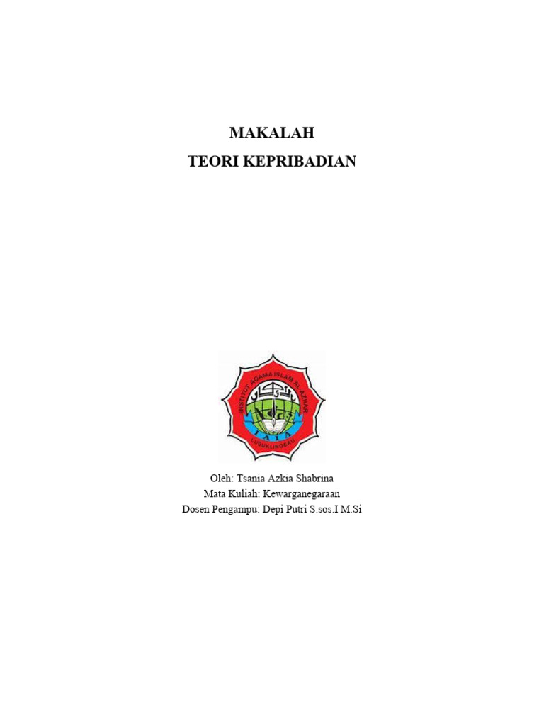 Makalah Teori Kepribadian | PDF