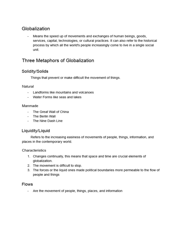 Ge3 Notes Download Free Pdf Economies Globalization