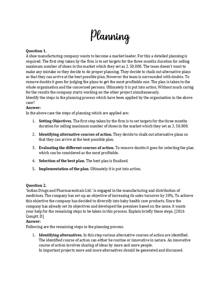 Planning - Case Studies | PDF | Planning | Goal Planning - Case Studies | PDF | Planning | Goal