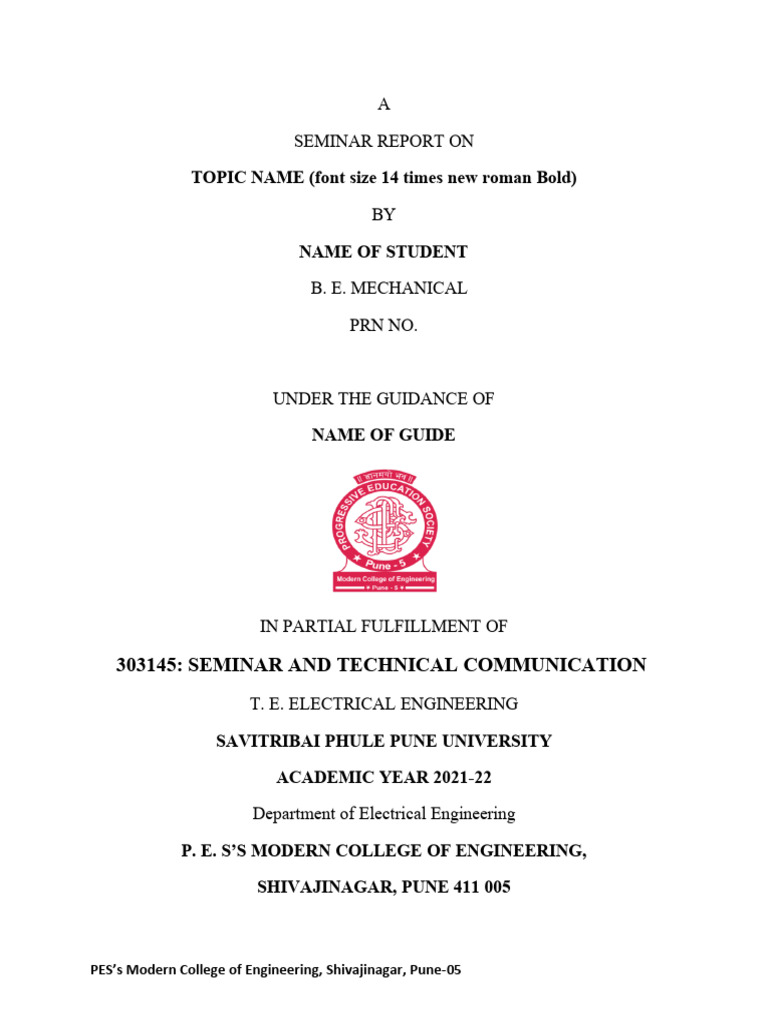 Seminar Report Format | Download Free PDF | Graphic Design | Printing