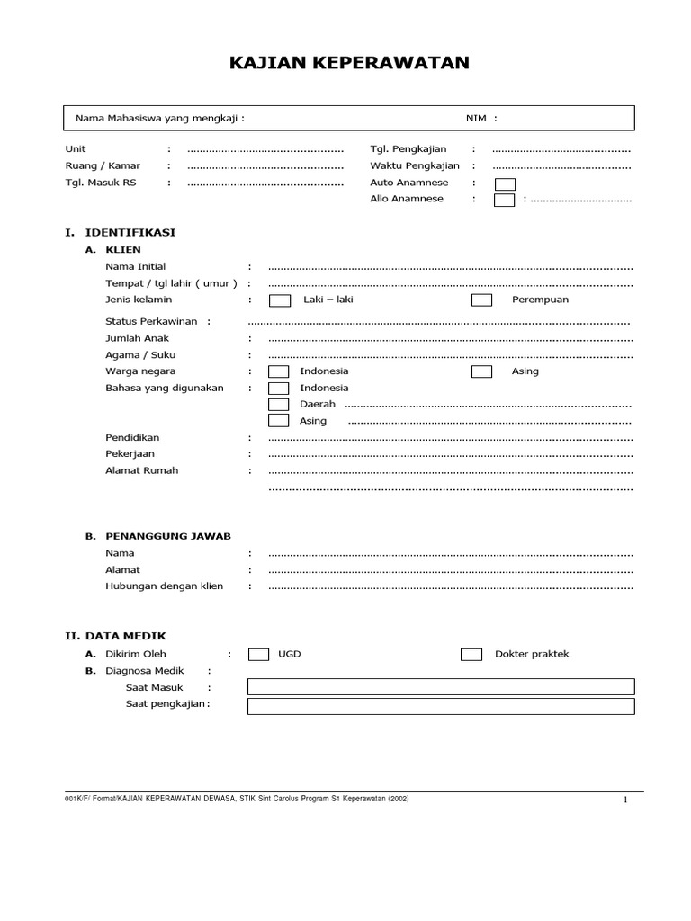 Form Gordon Kosong | PDF