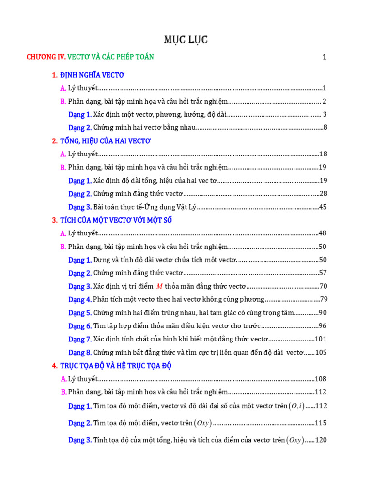 Chuyen de Vecto Va Cac Phep Toan Toan 10 Ket Noi Tri Thuc Voi Cuoc Song Diep Tuan | PDF