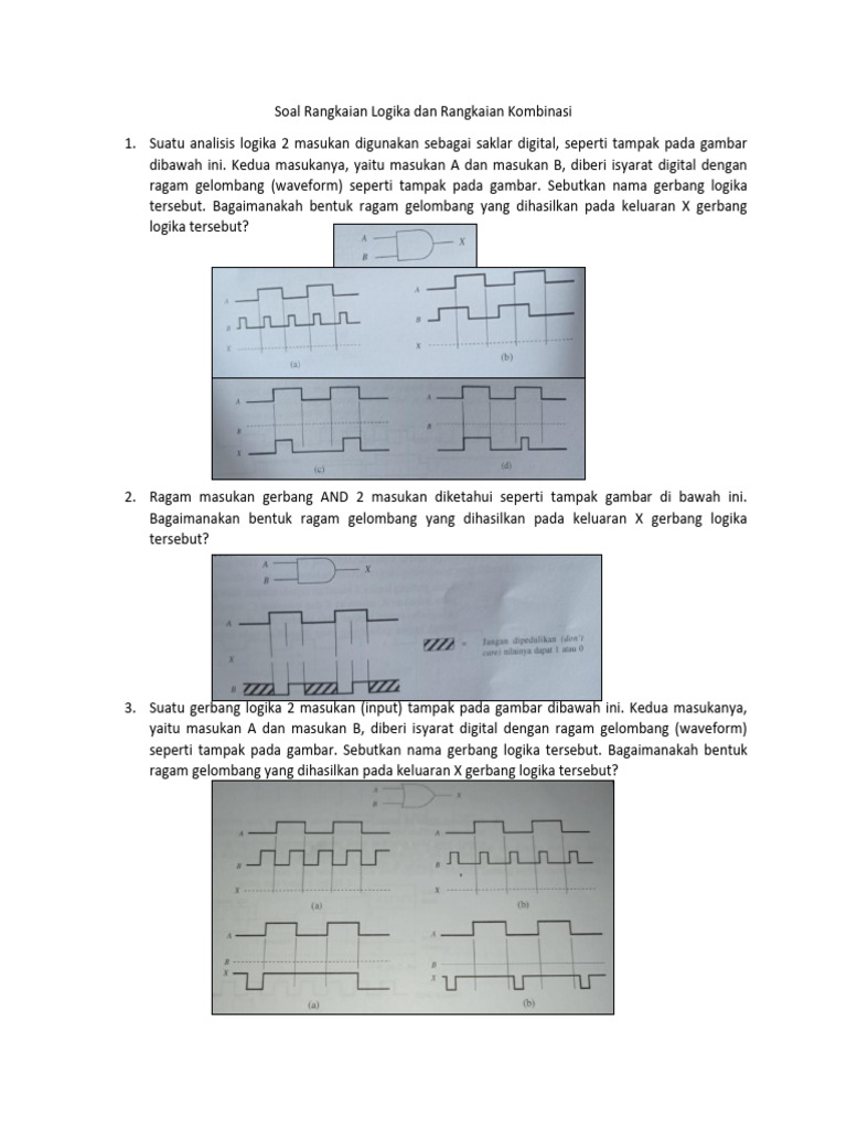 Soal Rangkaian Logika | PDF | Metode & Bahan Ajar | Sains & Matematika