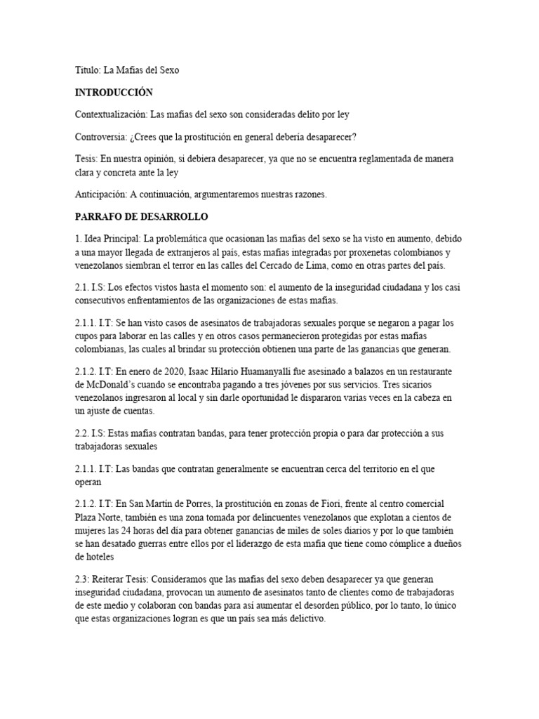 Mafias Del Sexo Pdf