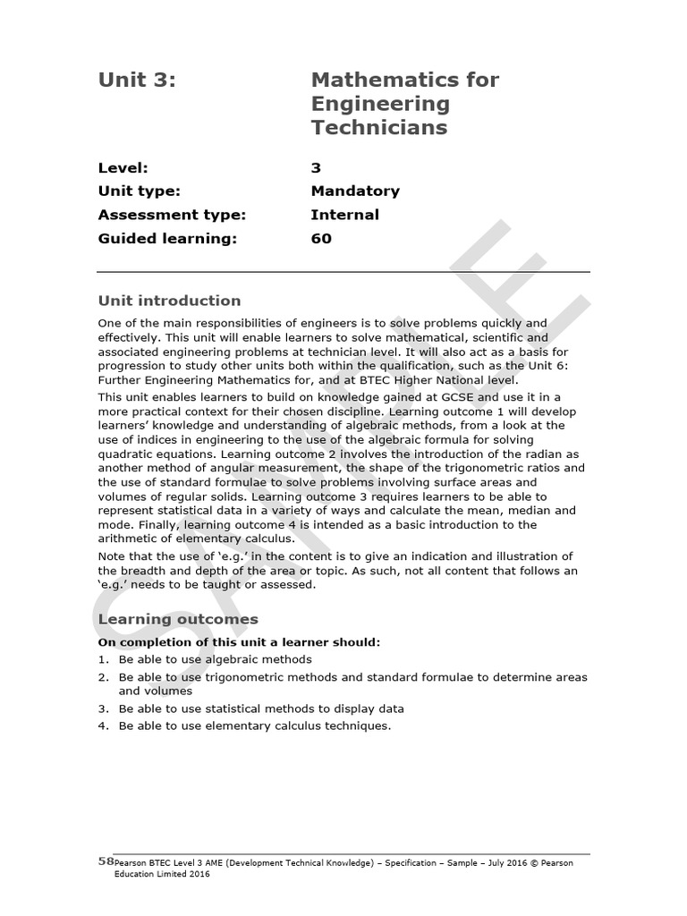 Unit 2 Mathematics For Engineering Technicians | PDF | Computers ...