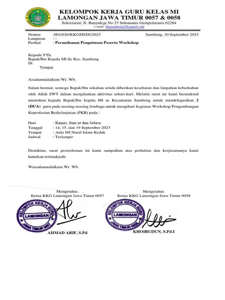 SURAT UNDANGAN & RUNDOWN ACARA fiks. | PDF