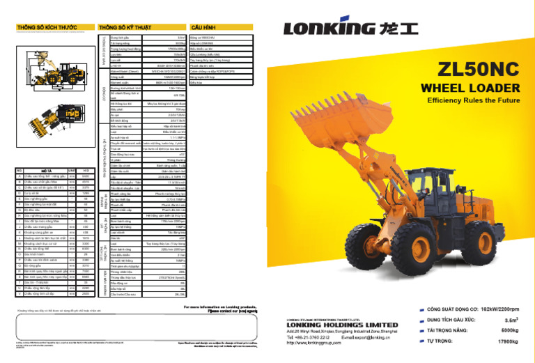 2023-ZL50NC Long Wheelbase Heavy-Duty Wheel Loader - Vietnam | PDF