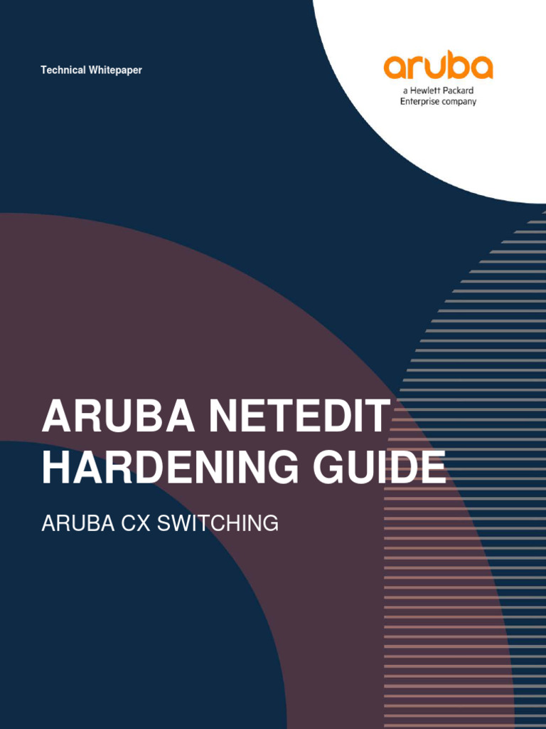 Aruba NetEdit Hardening Guide | PDF | Secure Shell | Port (Computer Networking)