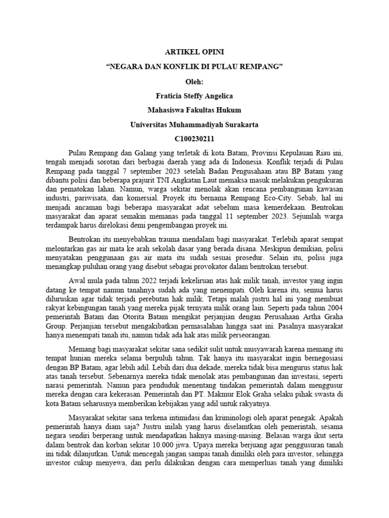 Artikel Opini | PDF