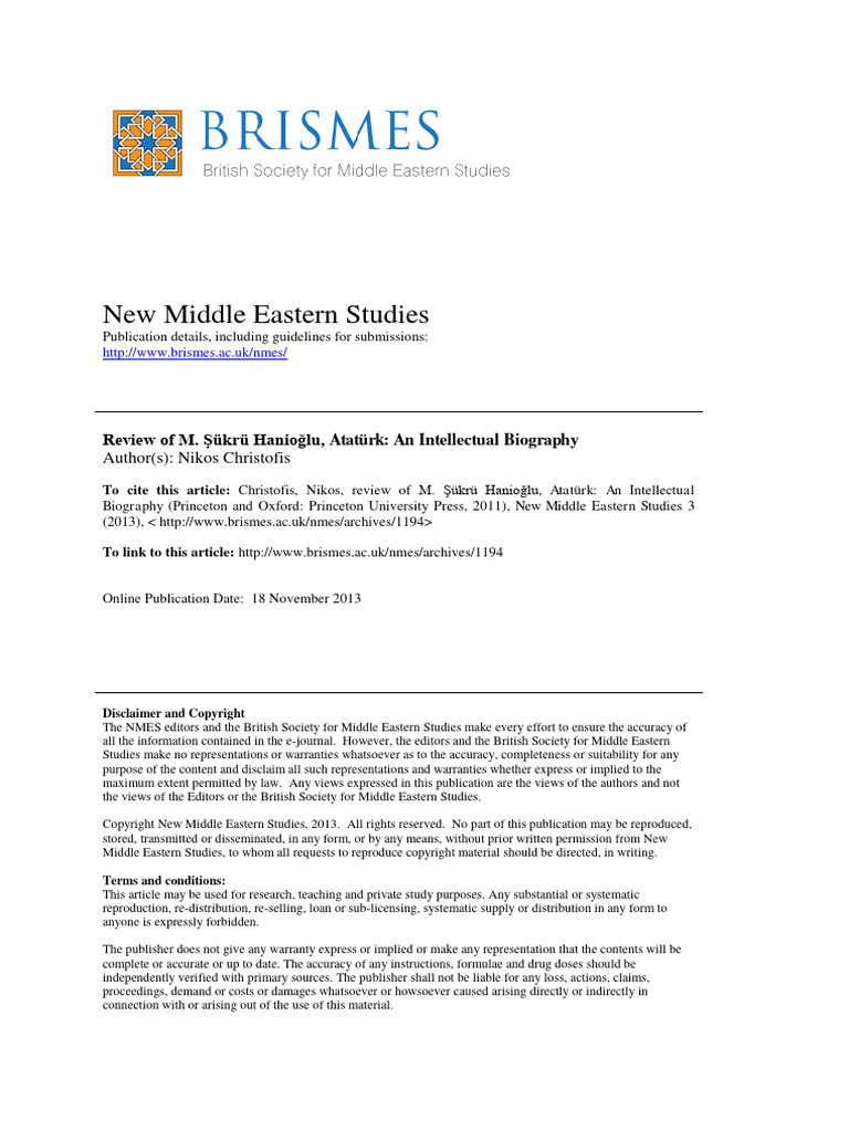 M Sukru Hanioglu Ataturk An Intellectual | PDF | Mustafa Kemal Atatürk ...