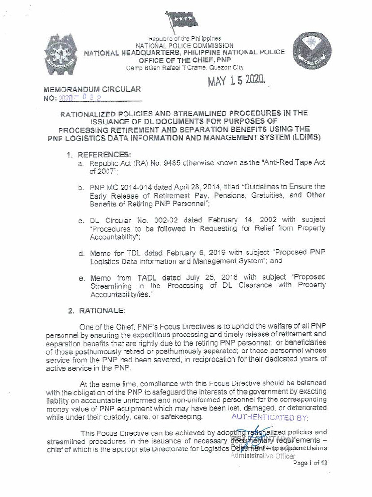 PNP MC 2020 032 | PDF