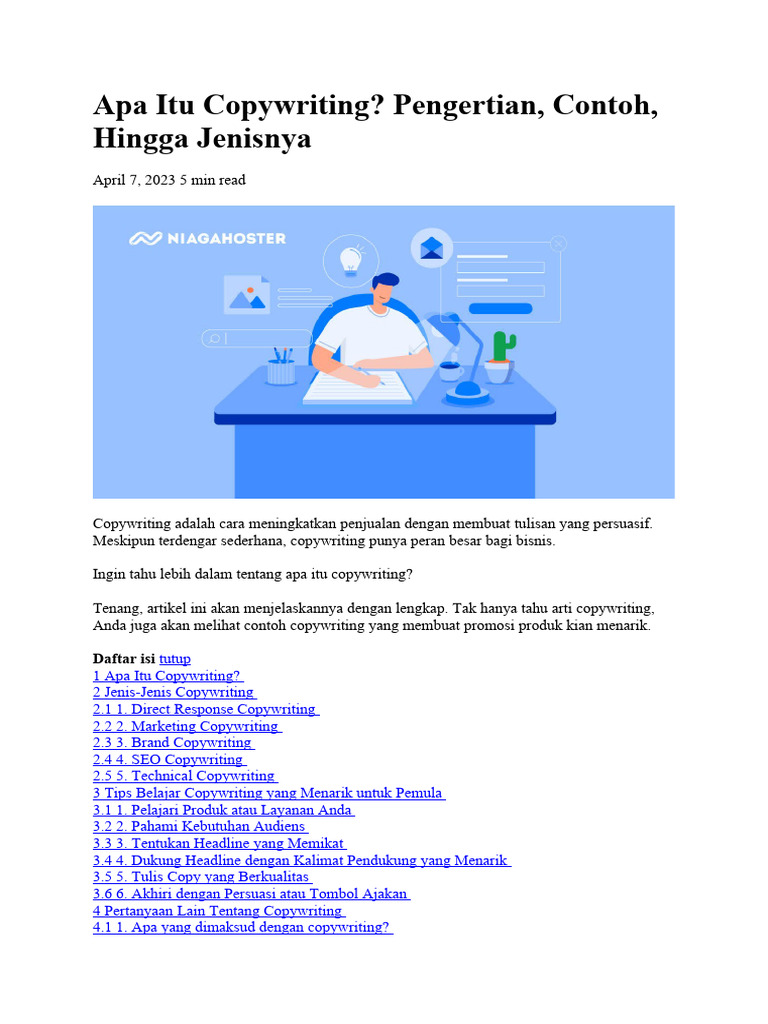 Apa Itu Copywriting | PDF