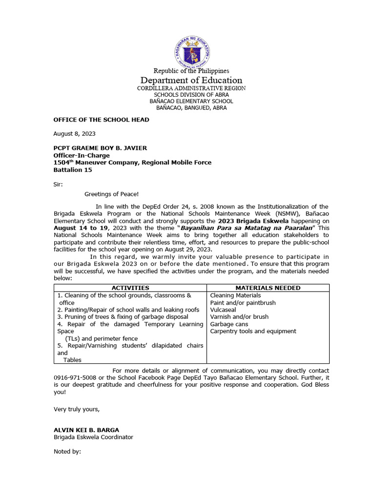 Letter of Invitation Brigada-Pnp | PDF