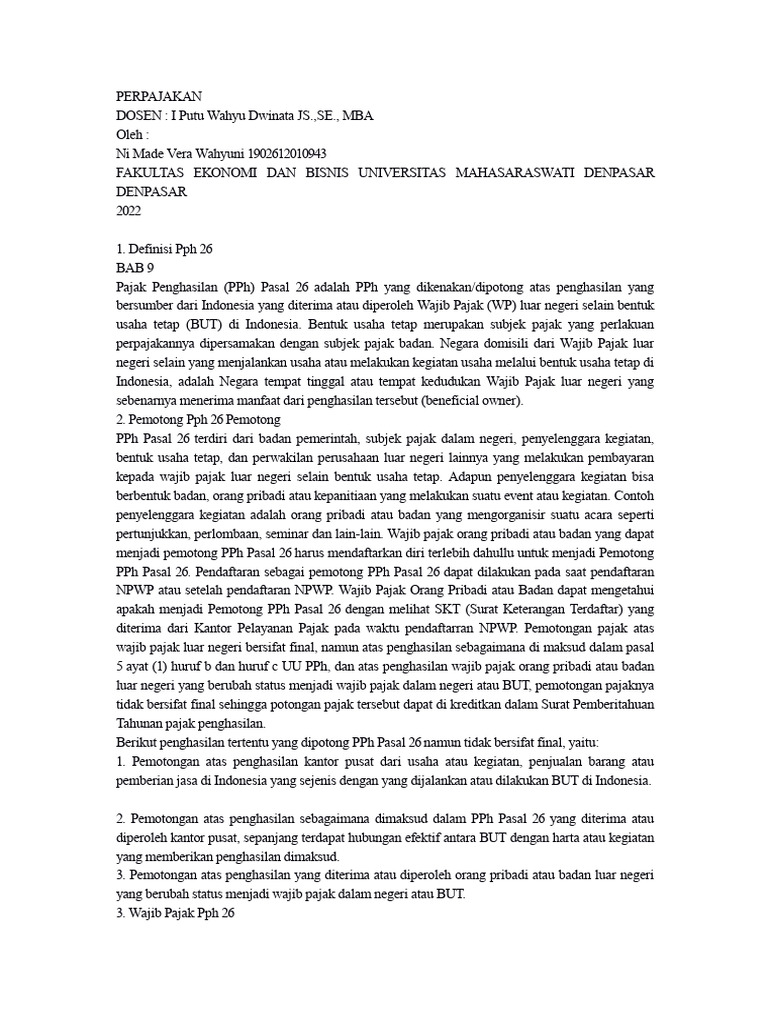 Perpajakan Vera | PDF