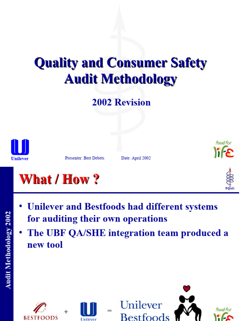 Unilever Quality Audit Methodology 2002 | PDF | Audit | Risk