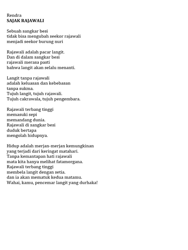 Puisi "Angin Danau" L.K. Ara | PDF