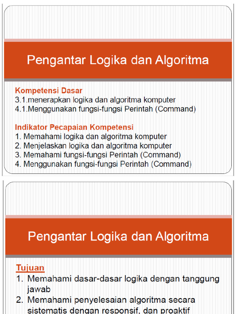 Logika & Algoritma: Dasar dan Penerapan | PDF