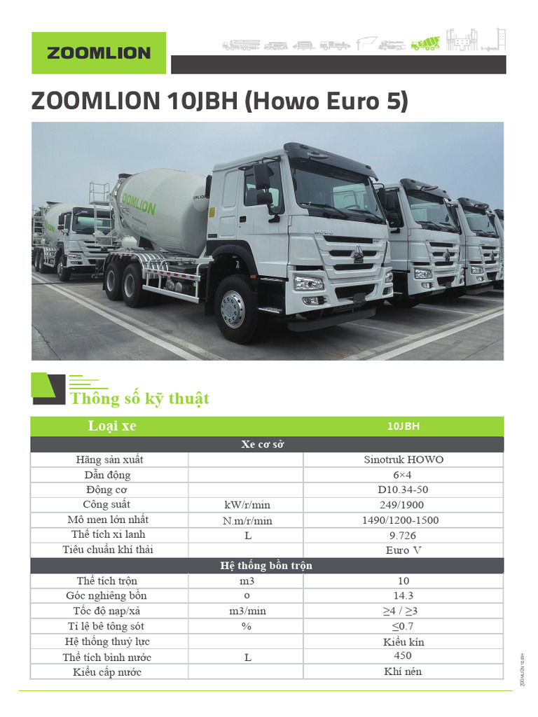 Xe TR N 10m3 Chassis Howo | PDF