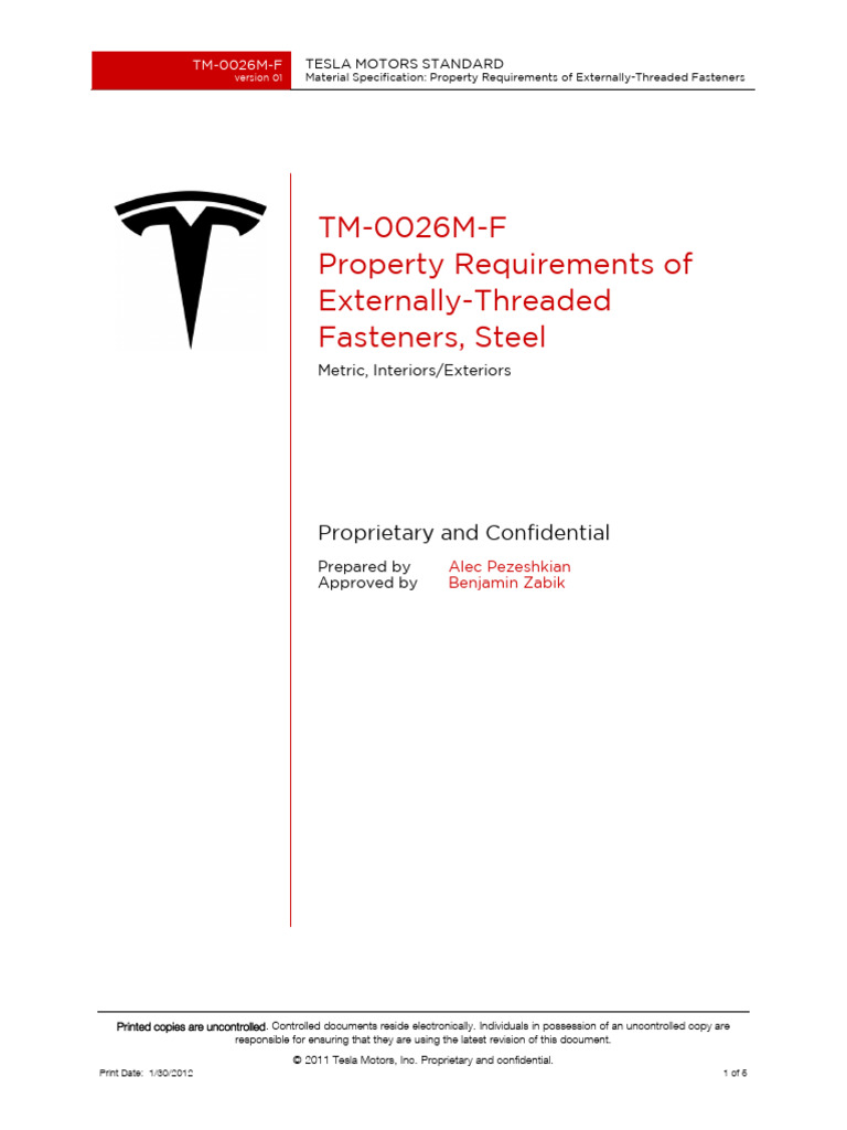 TM-0026M-F (Property Requirements of Externally-Threaded Fasteners, Steel) | PDF | Specification ...