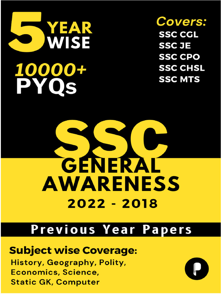 5 Years SSC PYQs - 21981616 - 2023 - 08 - 20 - 23 - 44 | PDF | Computers