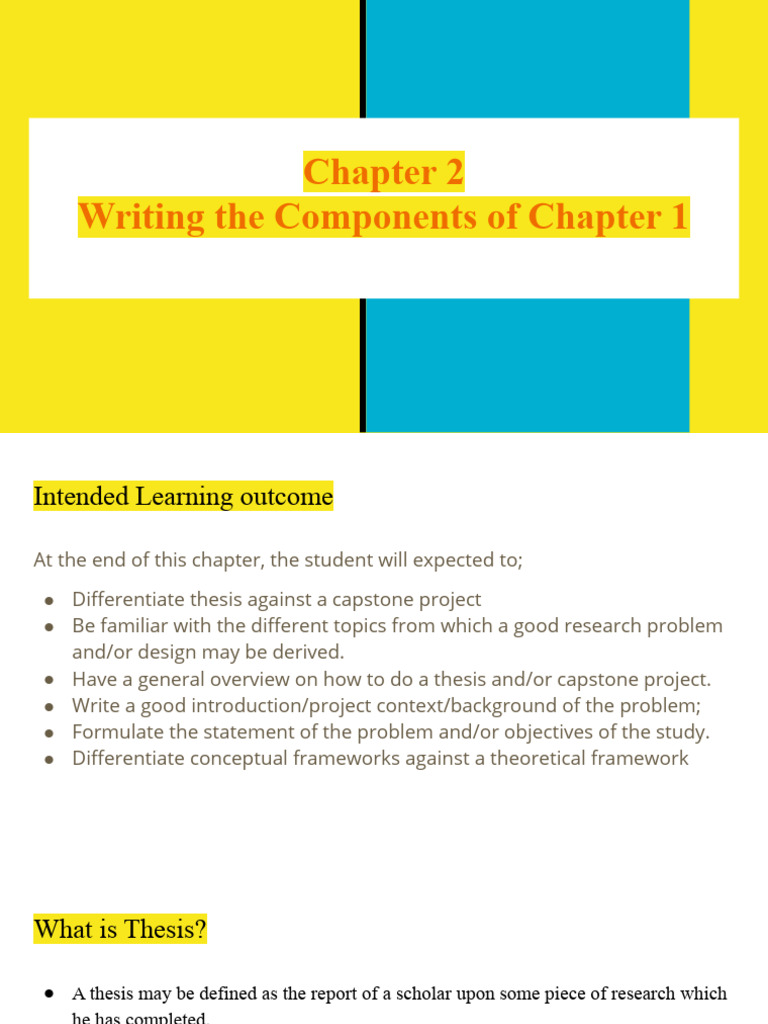 Chapter 2: Capstone Project Guidelines | PDF | Computing | Theory