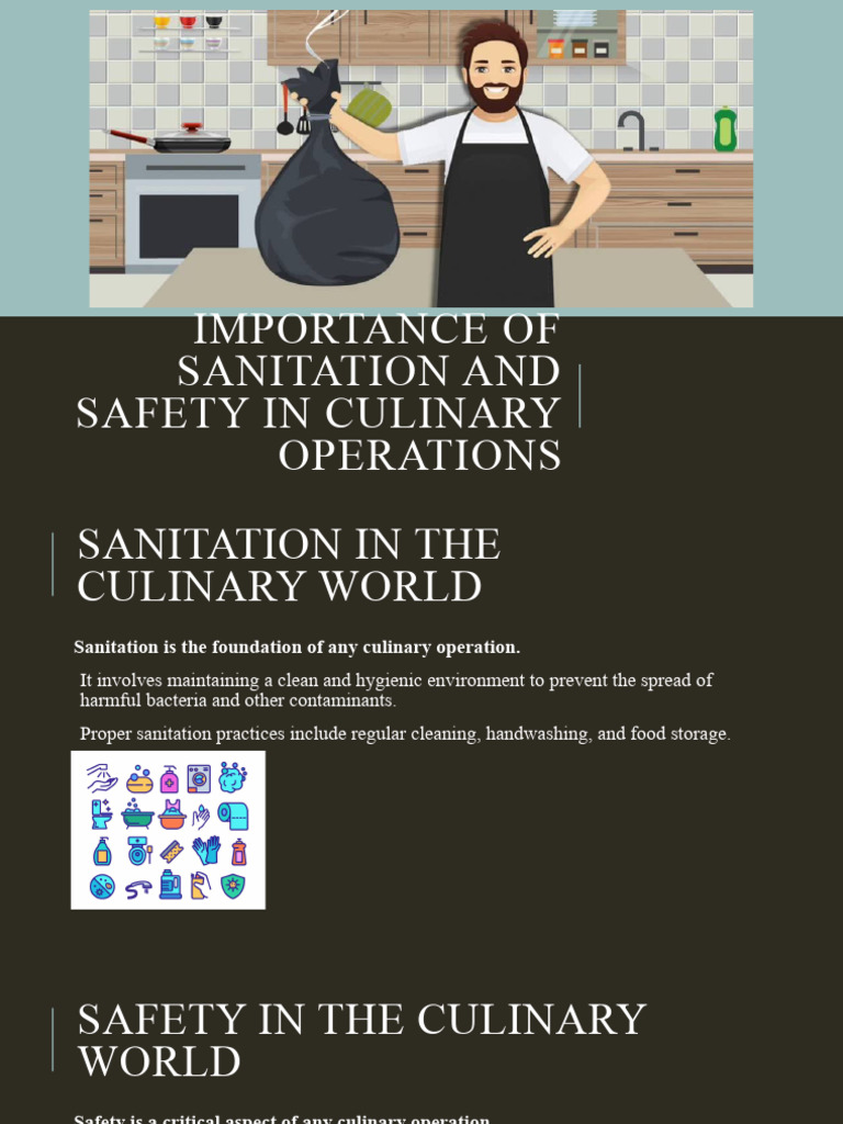 Sanitation and Safety in Culinary Operations | PDF | Hand Washing ...