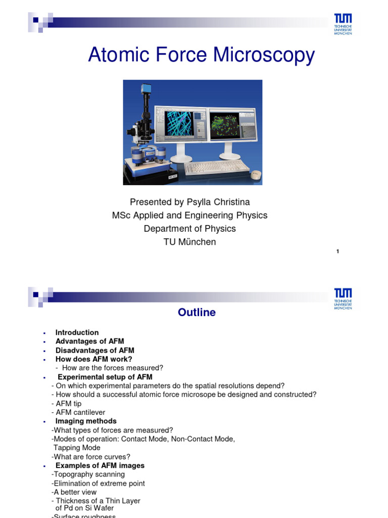 Atomic Force Psylla | PDF | Atomic Force Microscopy | Optics