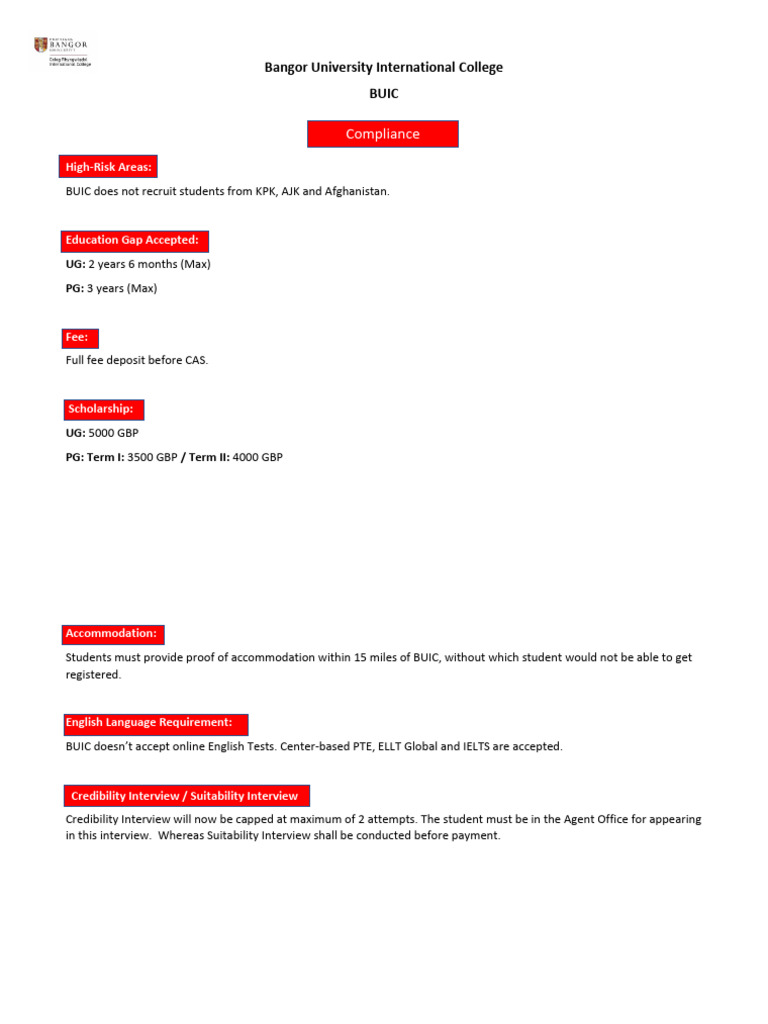 BUIC - Compliance and Entry Requirements | PDF | Academic Degree | Diploma