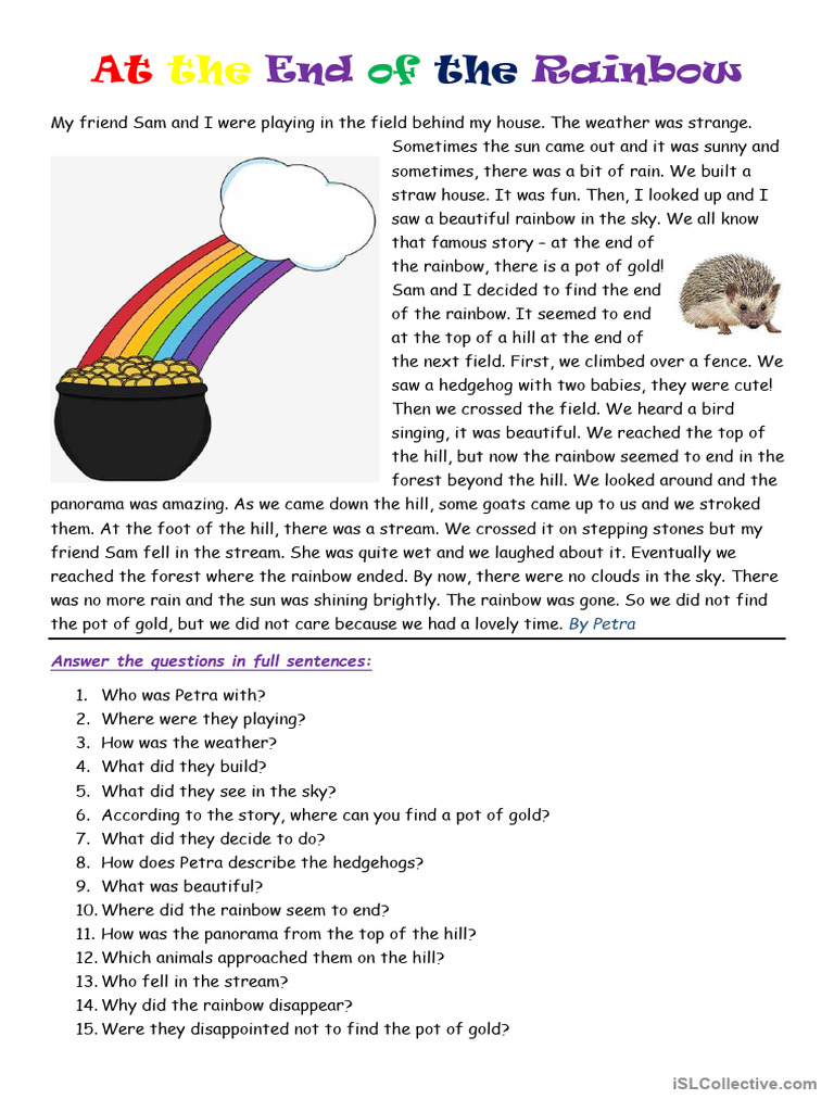 Adventure to the Rainbow's End | PDF | Rainbow