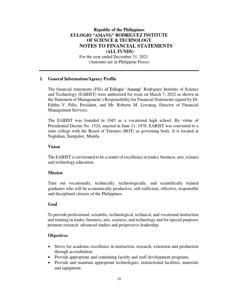 08-EARIST2021 Part1-Notes To FS | PDF | Depreciation | Intangible Asset