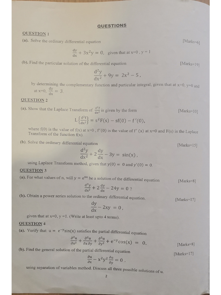 Emth 301 2021 Exam | PDF