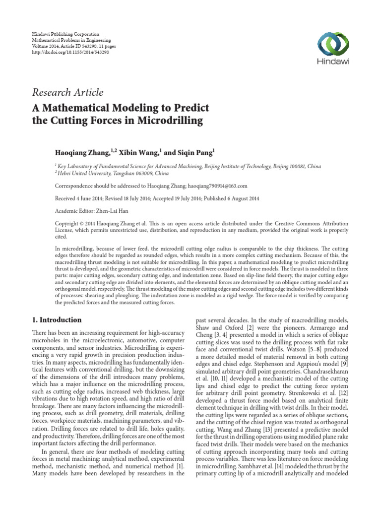 A Mathematical Modeling to Predict | PDF | Drilling | Stress (Mechanics)