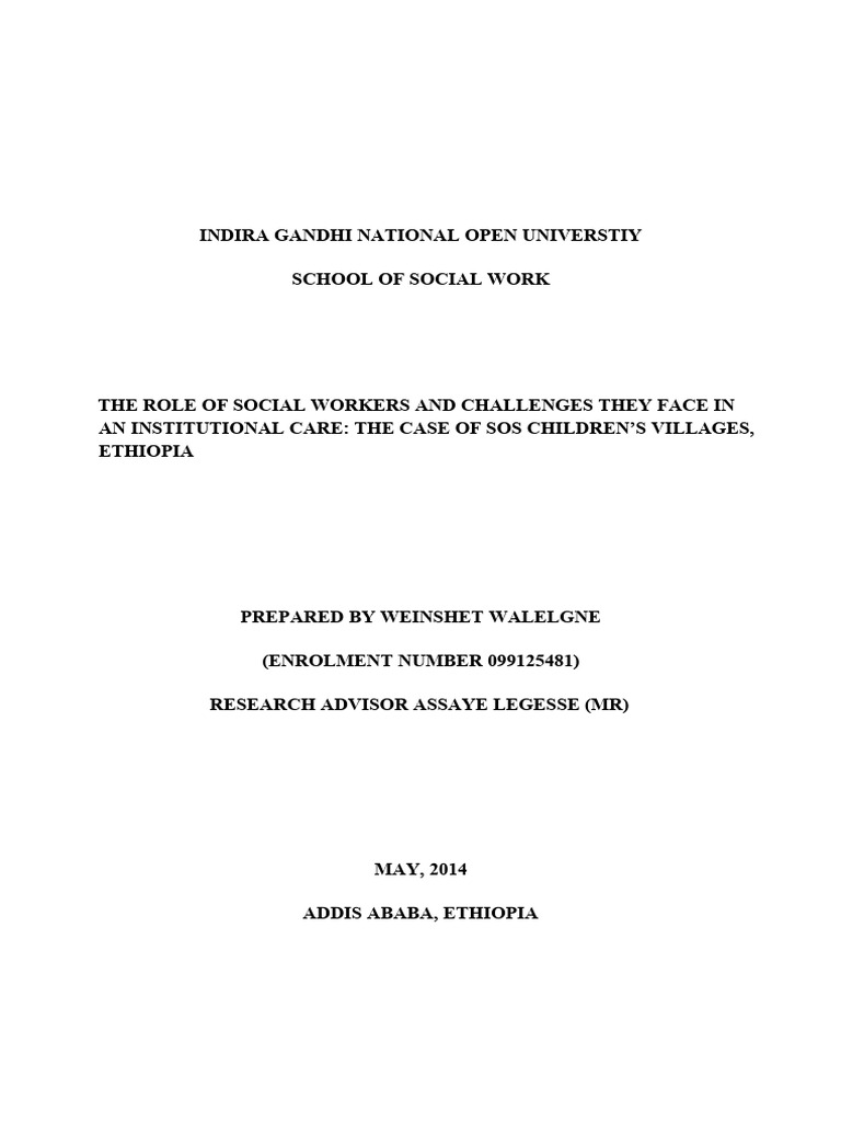 Document Social W | PDF | Social Work | Orphanage