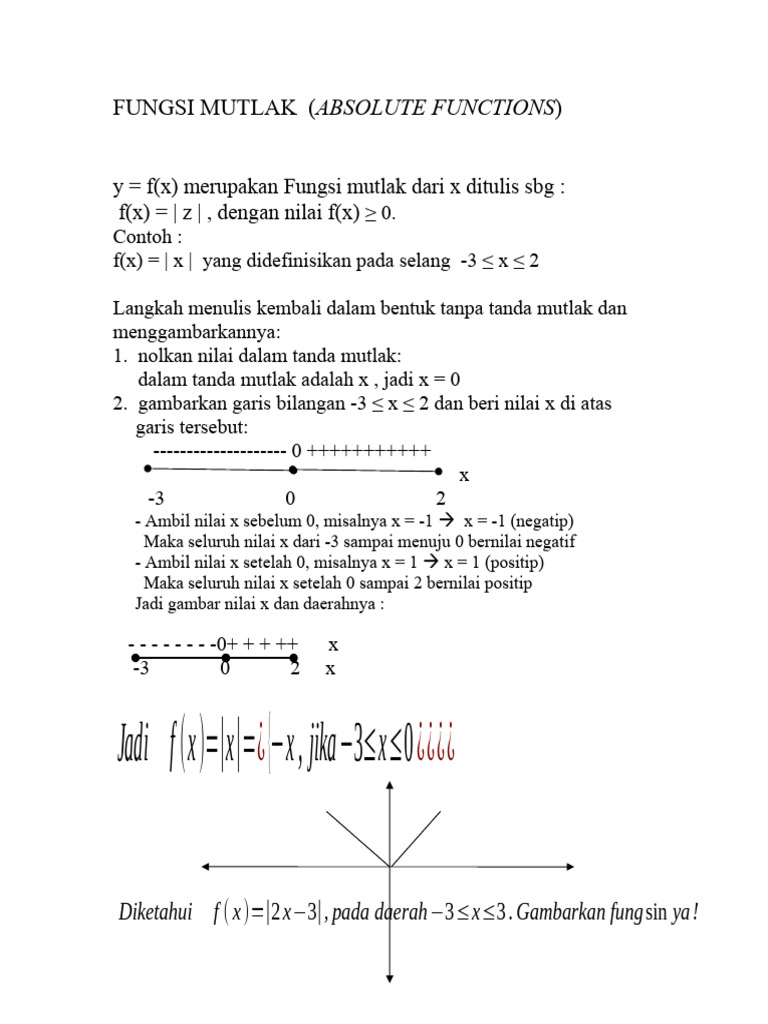 Math - 05C - Fungsi Mutlak - 1 | PDF