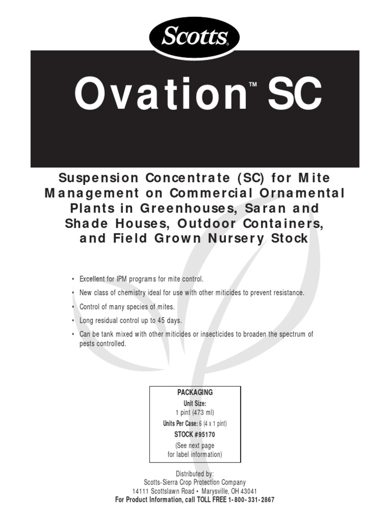 Ovation Label | PDF | Personal Protective Equipment | Pesticide
