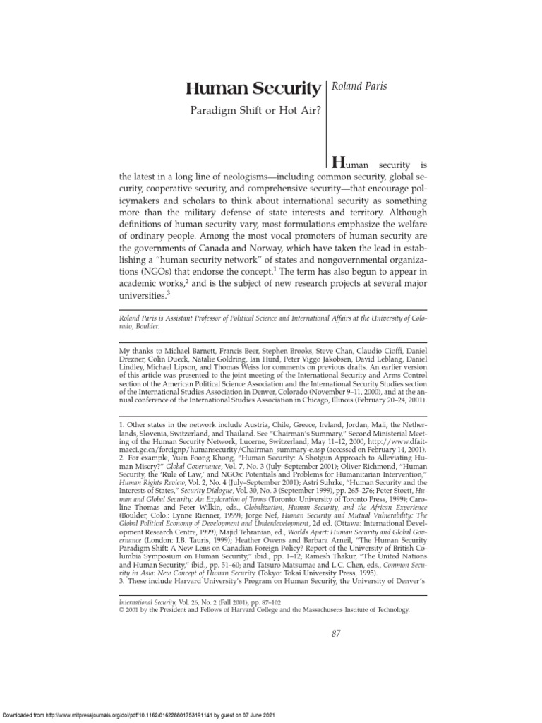 Human Security | PDF | Human Security | Violence