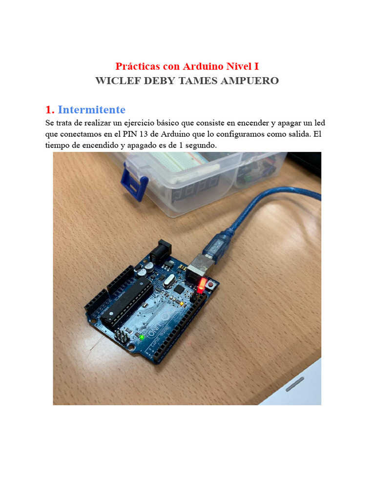 Practicas Nivel 1 Propuestas | PDF | Diodo emisor de luz | Sensor