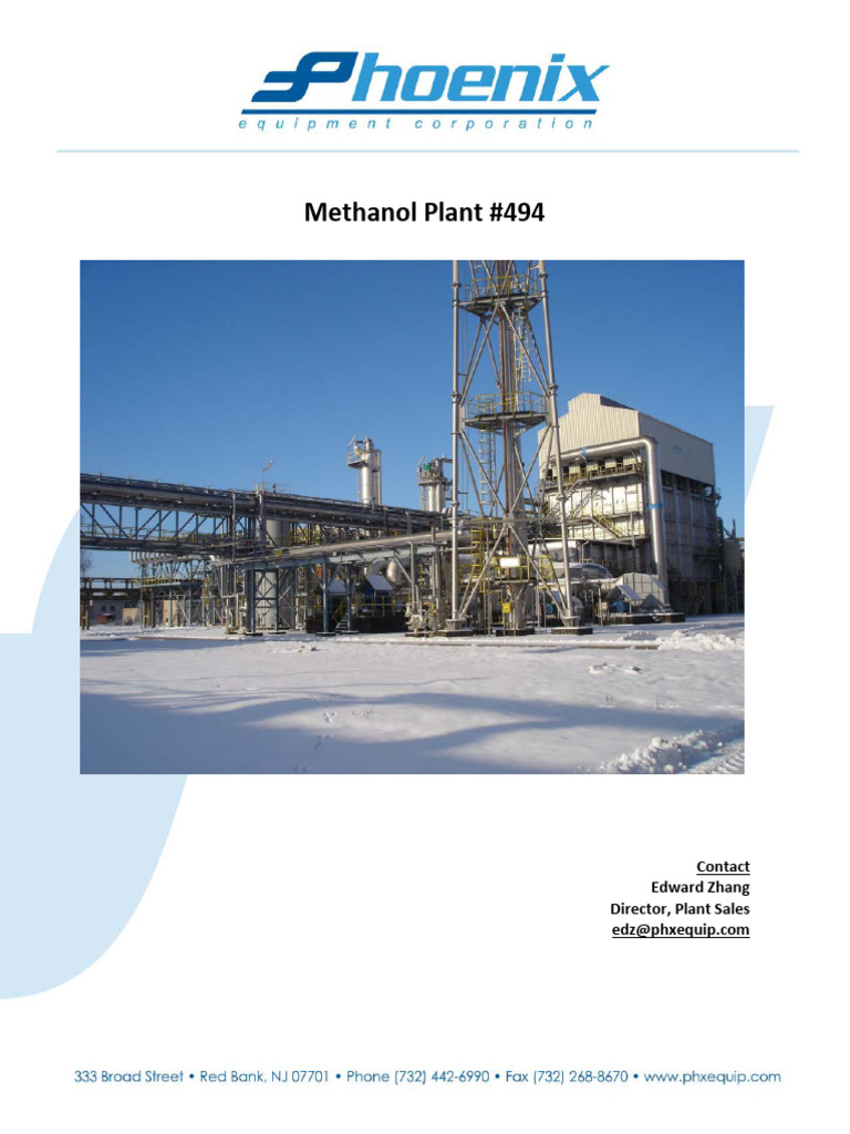 Methanol Plant #494 Overview and Specs | PDF | Distillation | Methane