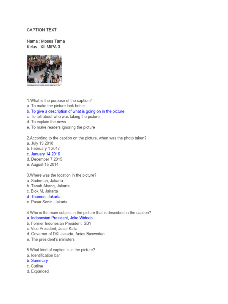 Caption Text Moses Tama | PDF