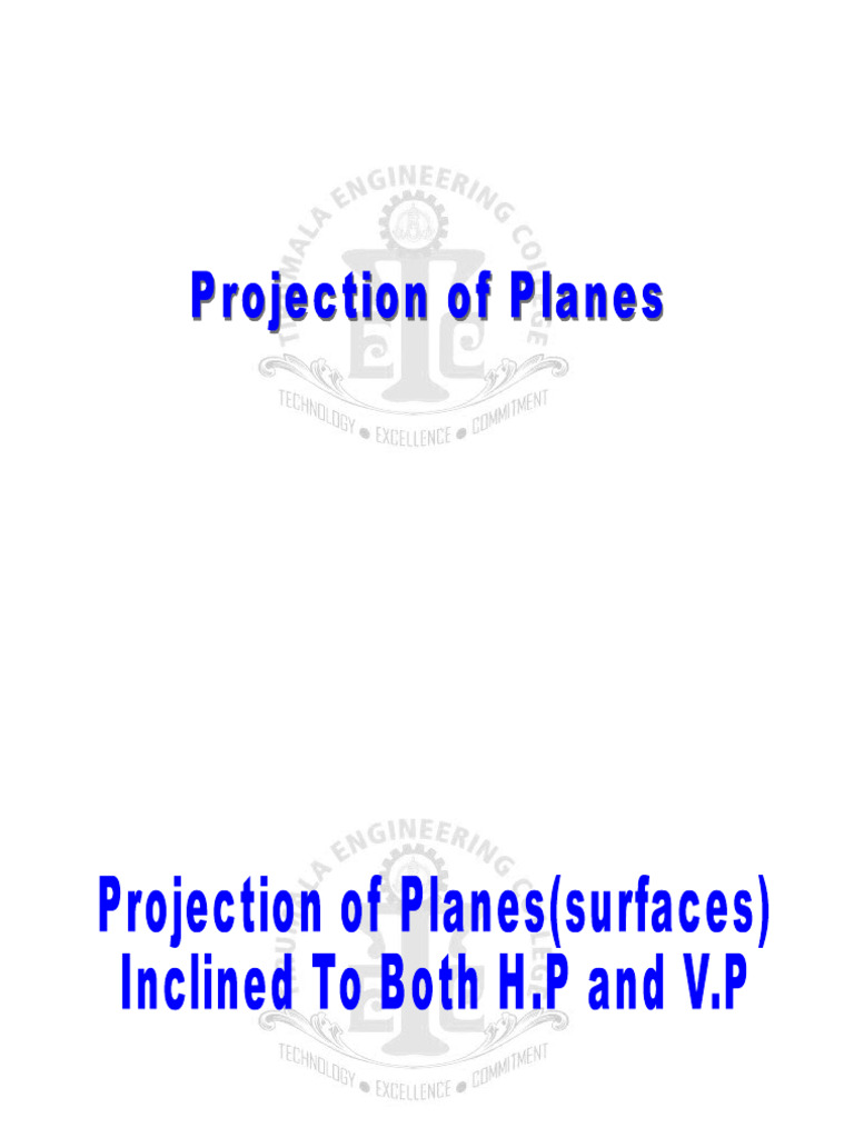 Projection of Planes Inclined To Both H.P and V.P | PDF | Euclidean ...