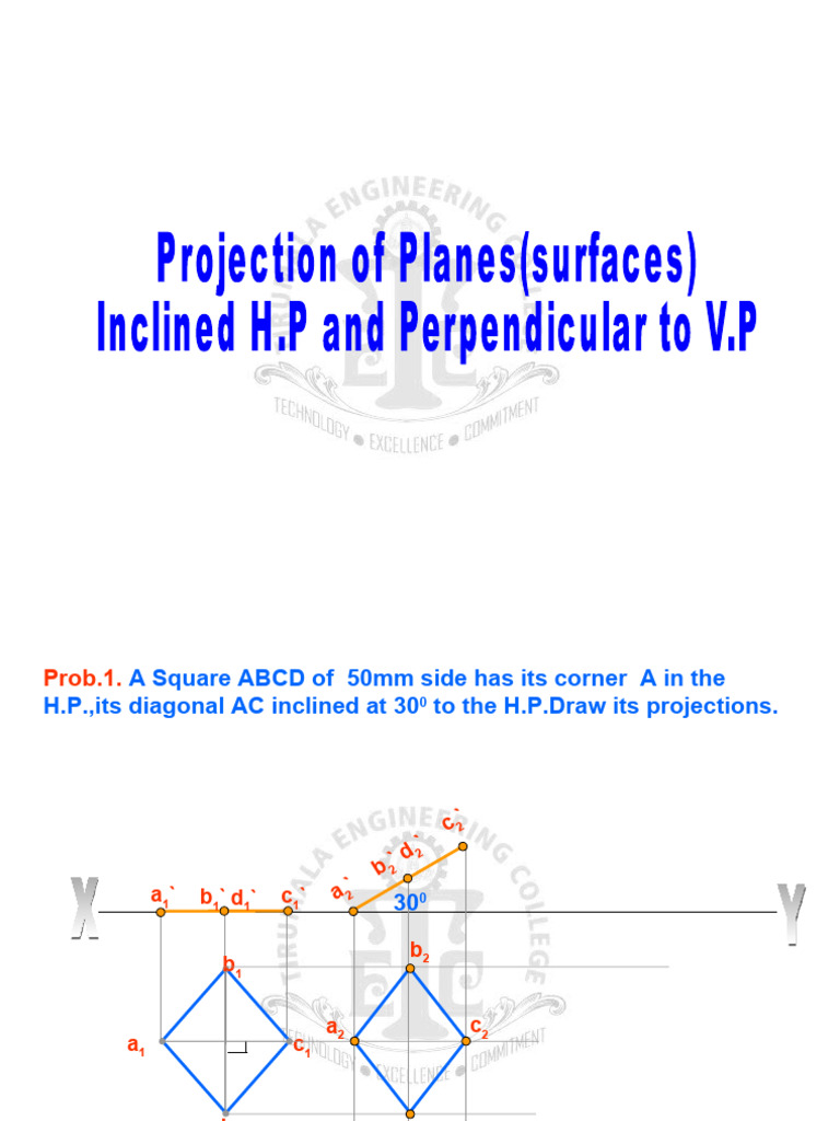 Projection of Planes Inclined HP or V.P | PDF | Euclidean Plane ...