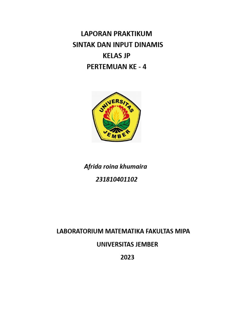 Praktikum Sintaks dan Input Dinamis MATLAB | PDF | Metode & Bahan Ajar