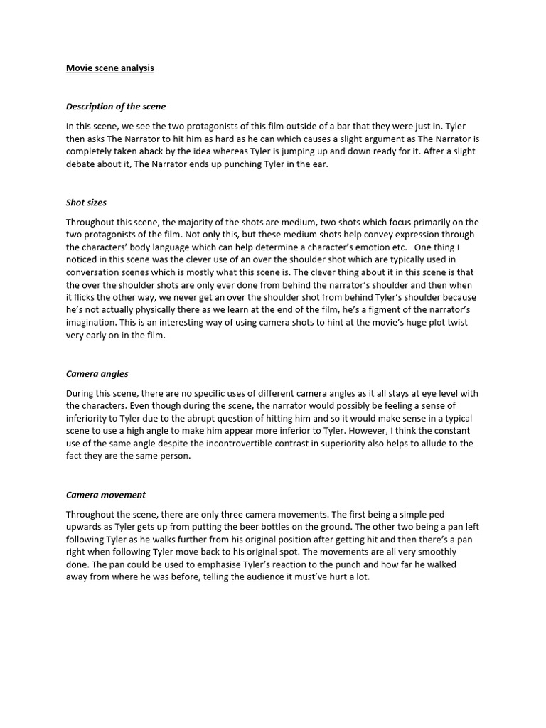 Movie Scene Analysis | PDF | Narration | Body Language