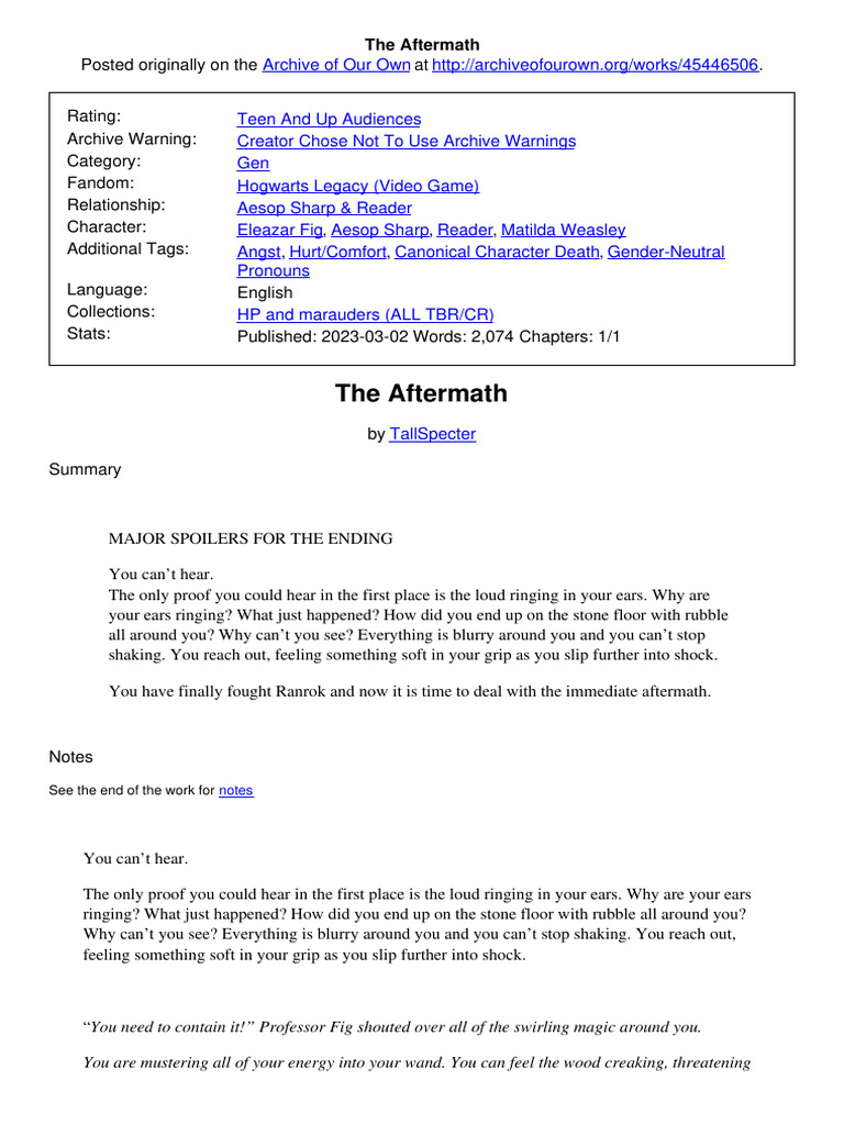 The Aftermath | PDF | Breathing