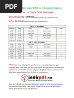 KPSS 2026 Haftalik Calisma Programi | PDF