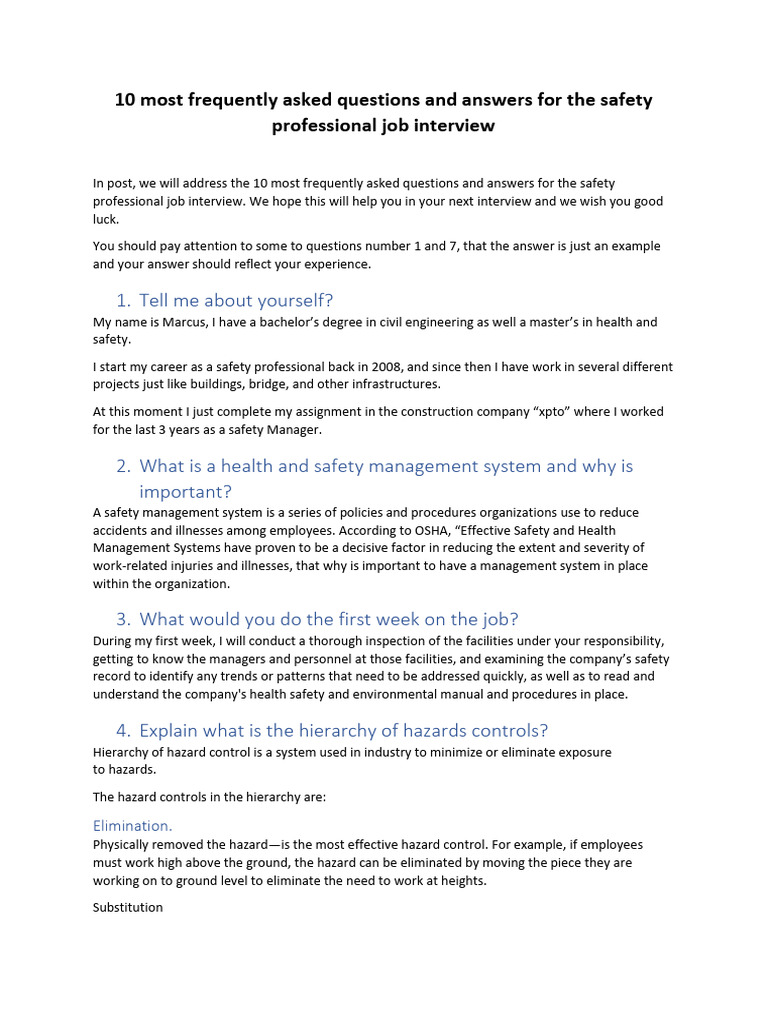 10 Questions | PDF | Personal Protective Equipment | Occupational ...