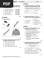 Test Diagnostyczny Z Języka Angielskiego - 4 Klasa | PDF