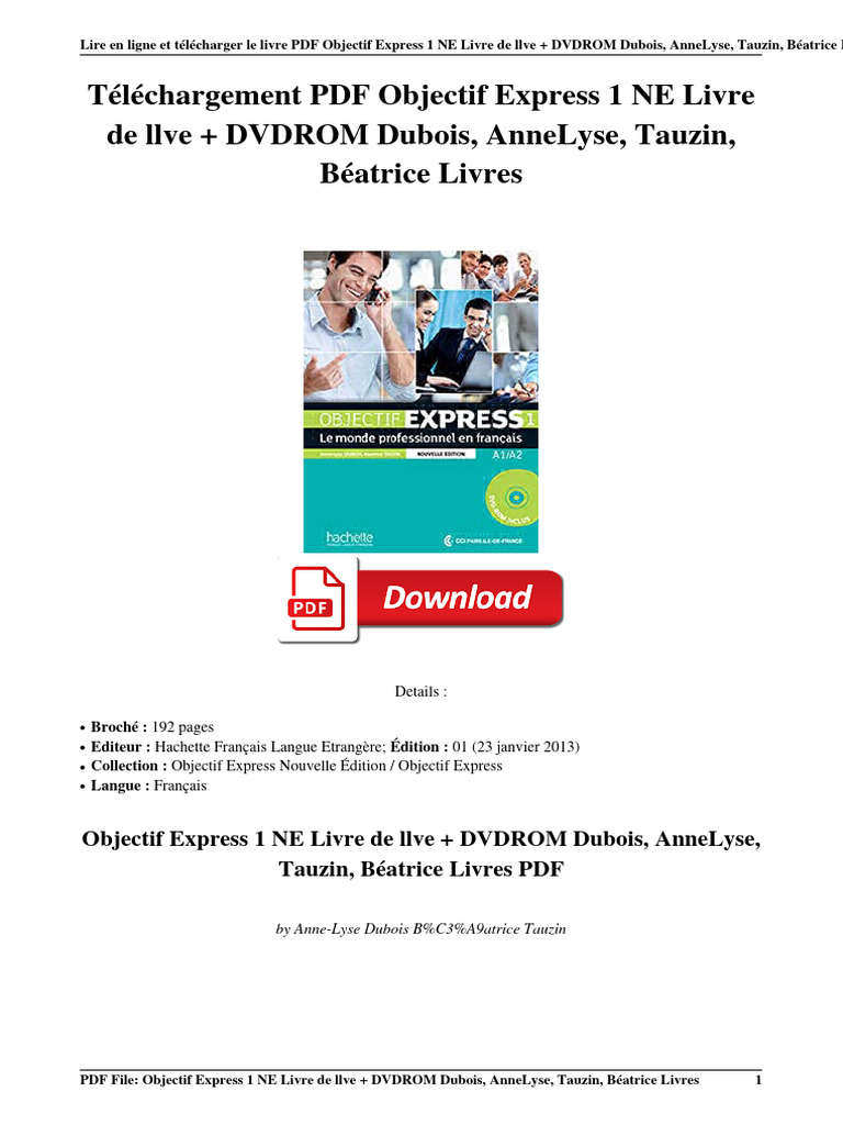 Objectif Express 1 Ne Liv | PDF