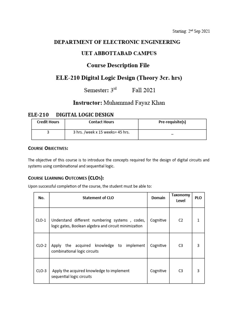 CDF DLD Theory | PDF | Computer Engineering | Digital Electronics