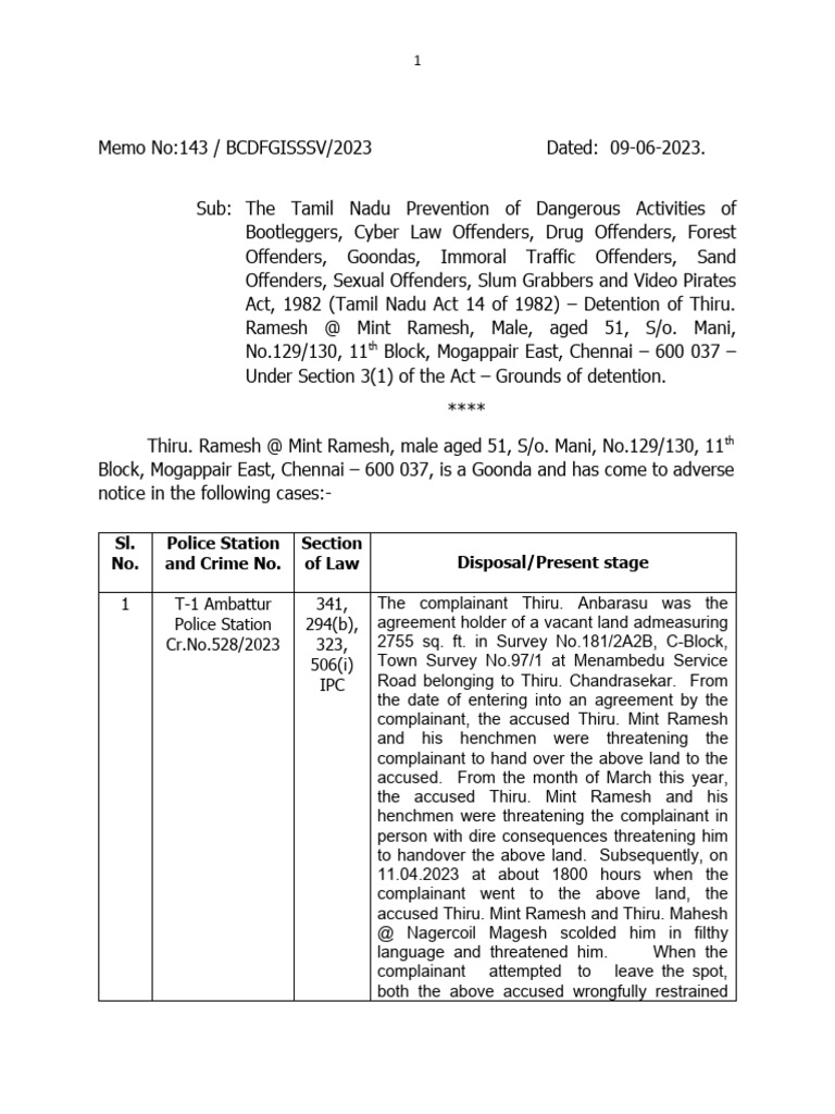 Memo No | PDF | Bail | Detention (Imprisonment)